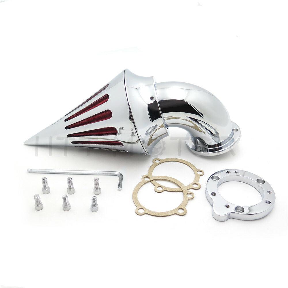 Chrome Spike Air Cleaner Intake Filter Kit for Harley CV S&S Carb EVO ...