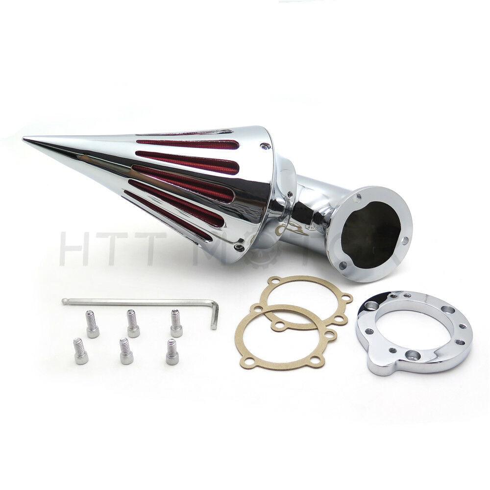 Chrome Spike Air Cleaner Intake Filter Kit for Harley CV S&S Carb EVO ...