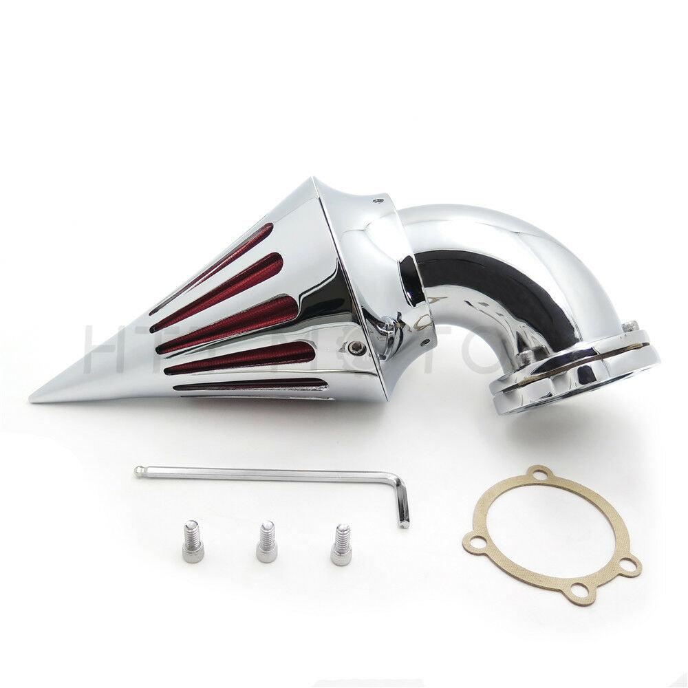 Chrome Spike Air Cleaner Intake Filter Kit for Harley CV S&S Carb EVO ...