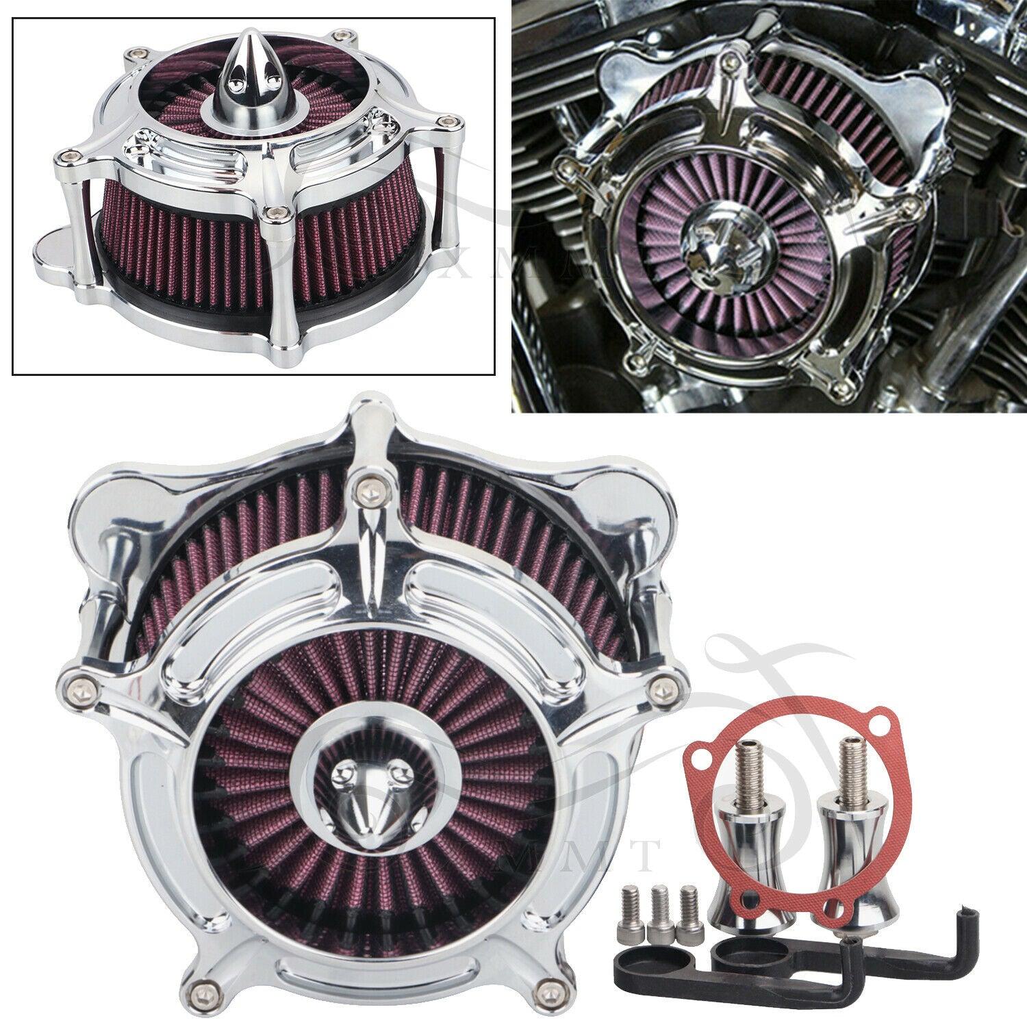 High-Flow Air Cleaner Intake Filter Kit for Harley Softail Dyna Tourin ...