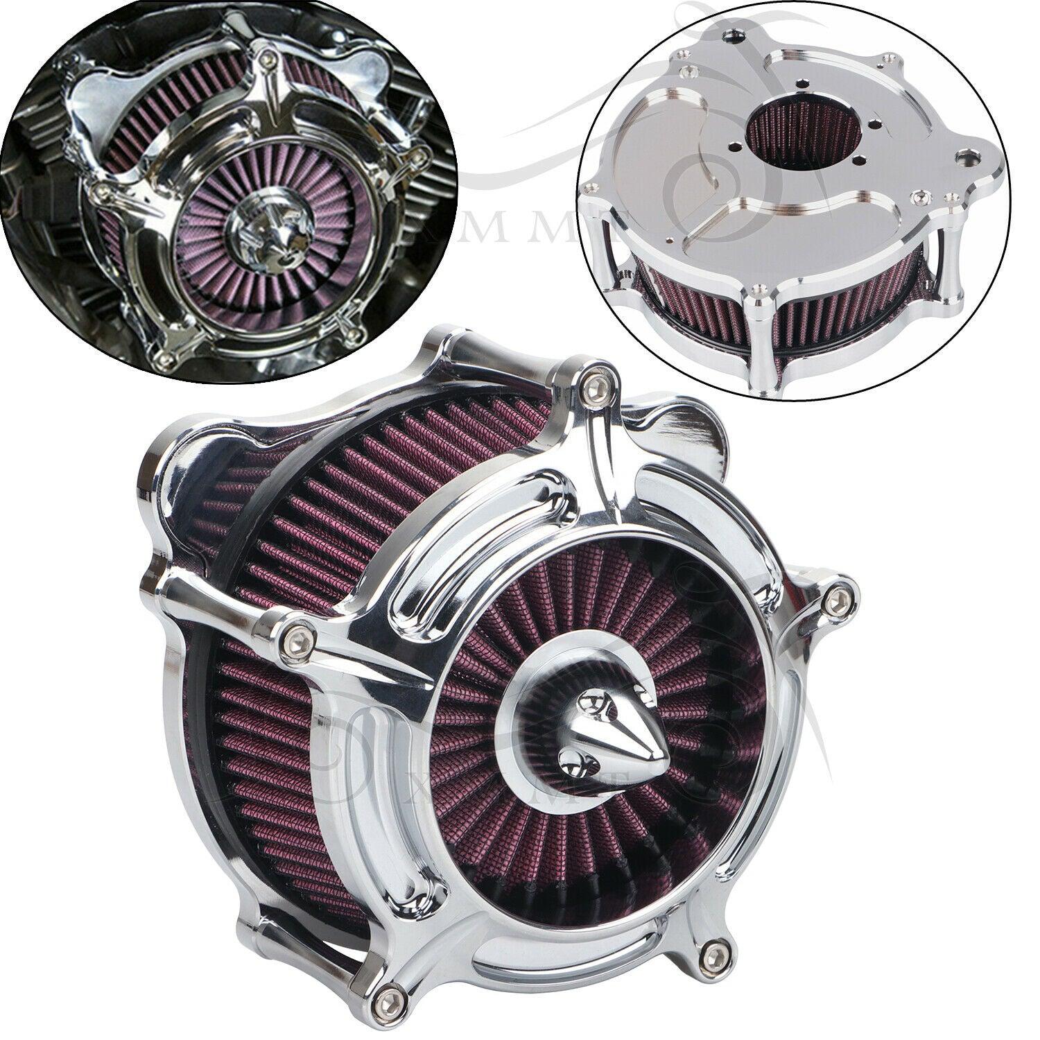 High-Flow Air Cleaner Intake Filter Kit for Harley Softail Dyna Tourin ...