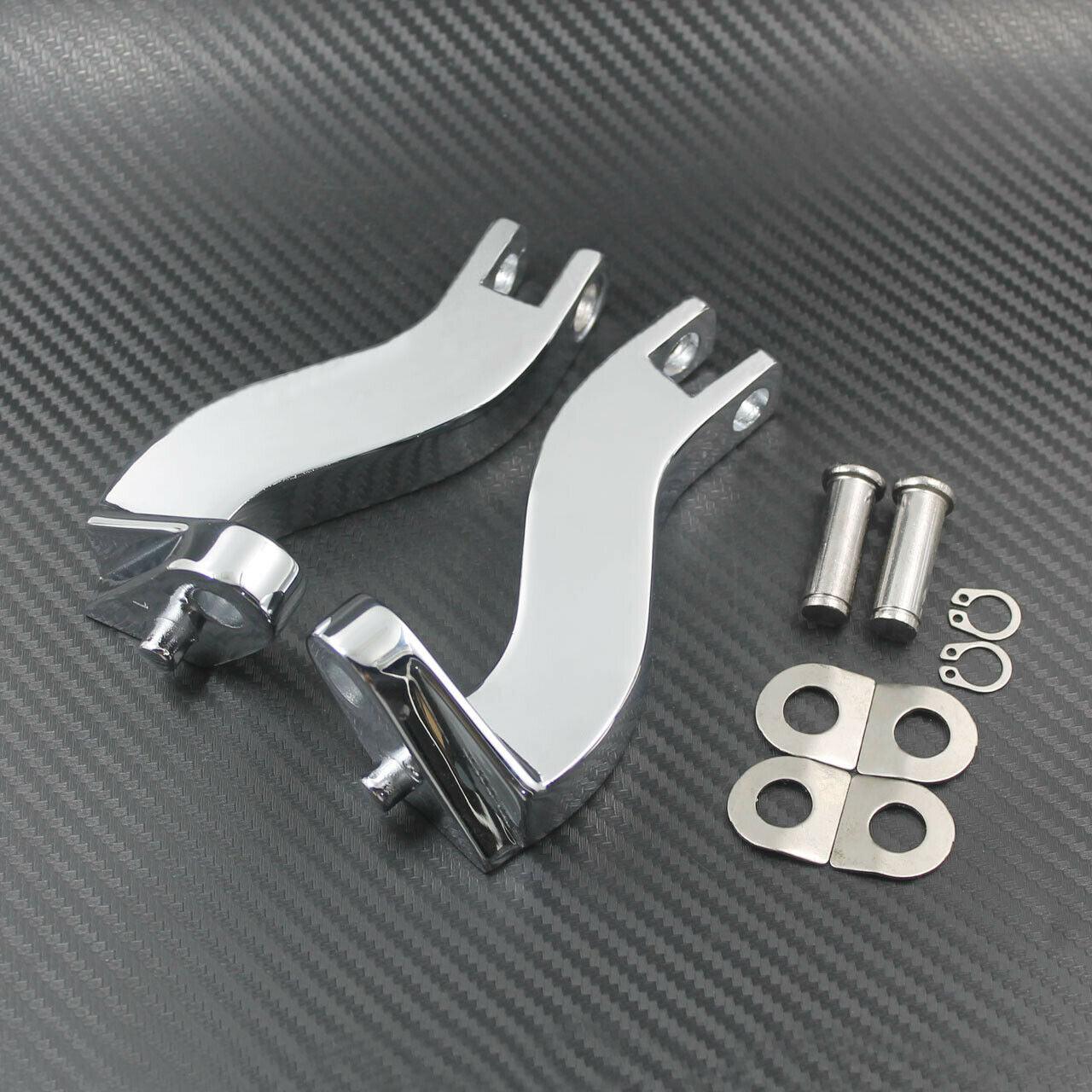 Chrome Passenger Rear Foot Peg Mount Kits Fit For Harley Touring Glide ...