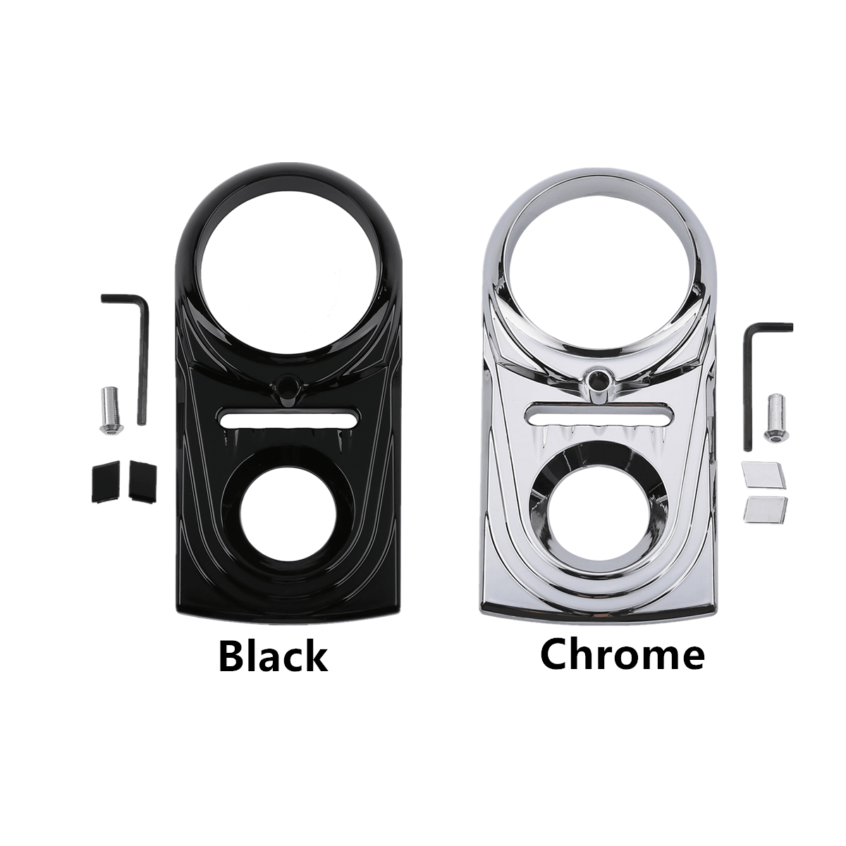 Chrome/Black Dash Panel Insert Cover Fit For Harley Softail Heritage D ...