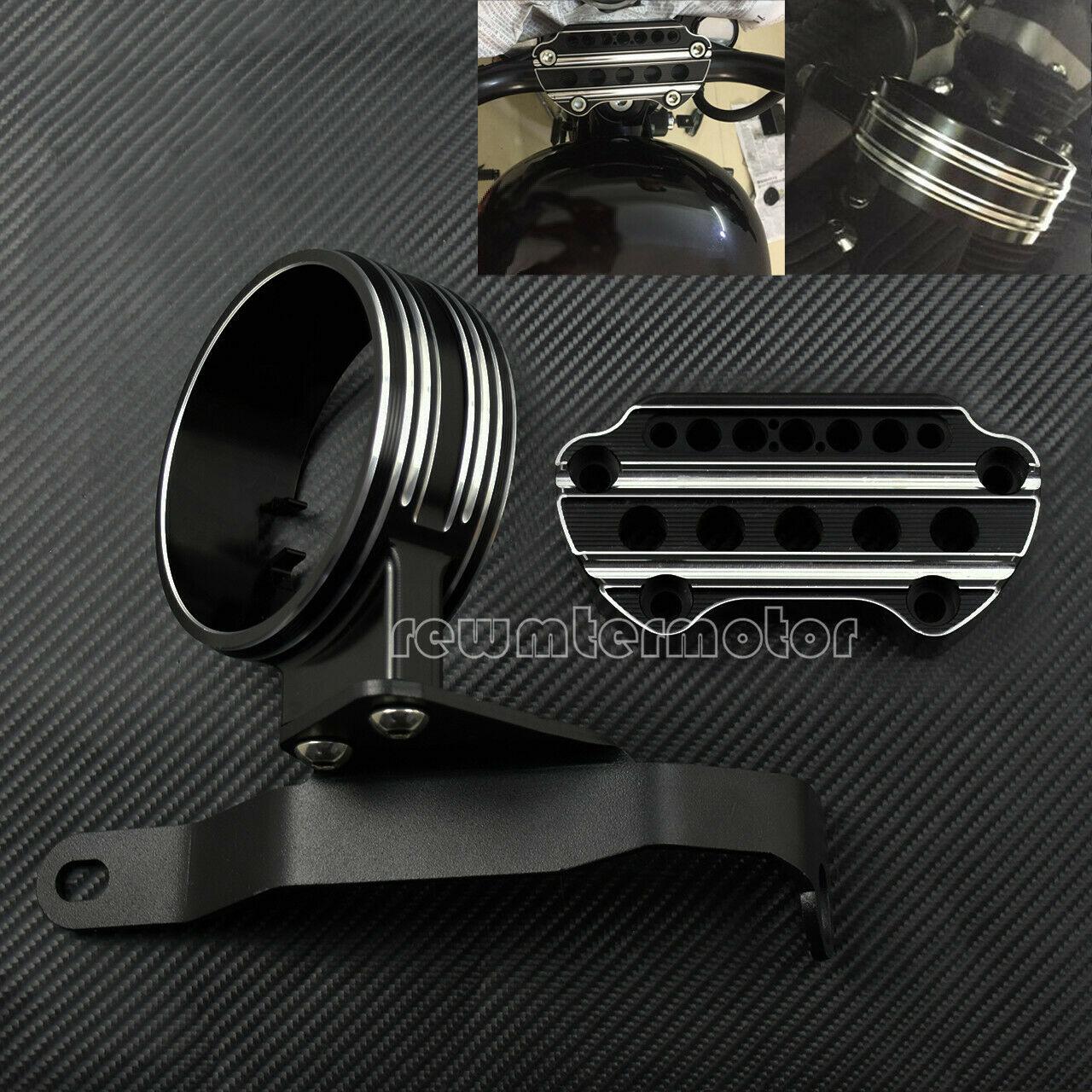 CNC Cut Side Speedometer Relocation Mount Bracket Fit For Sporster 883 ...