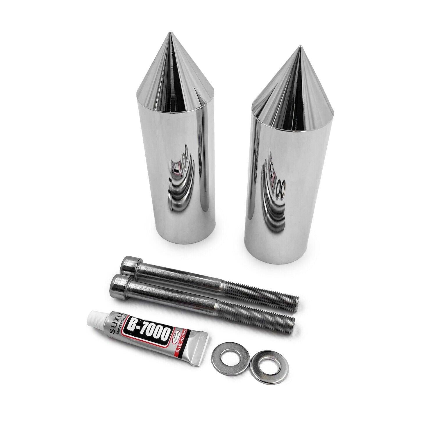 Chrome Extended Spike Frame Sliders Crash Protect For 91-98 Honda CBR ...