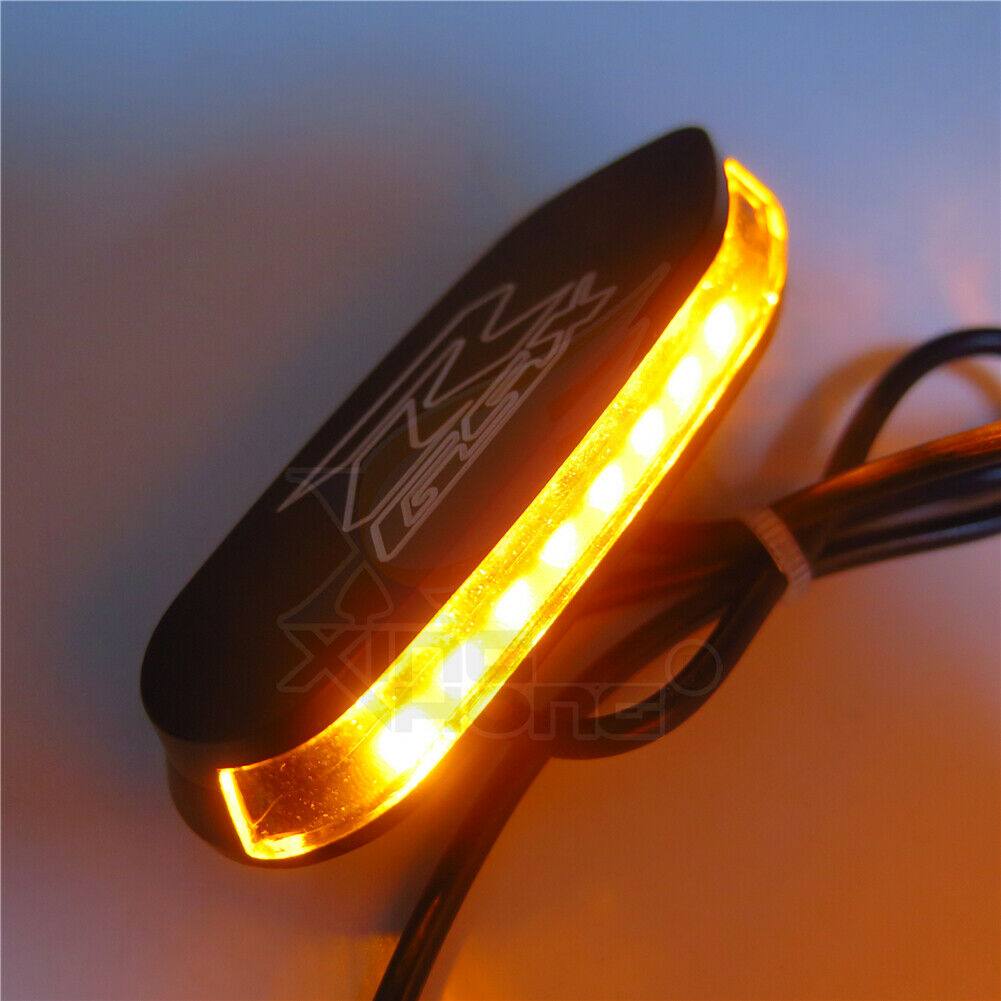 🔥Mirror Base Plate Block Off with Amber LED Signal For Suzuki Gsxr 600 ...