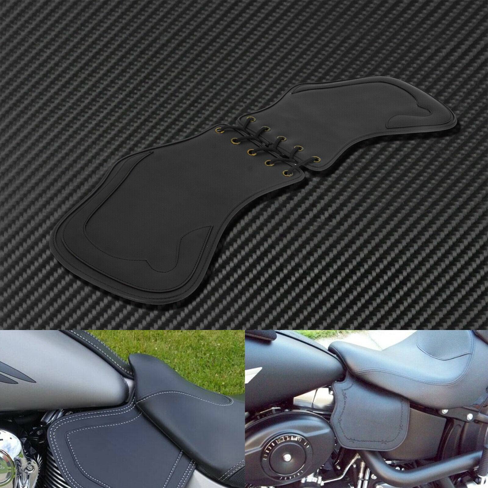 Universal Motorcycle PU Leather Heat Saddle Shield Deflectors Fit For ...