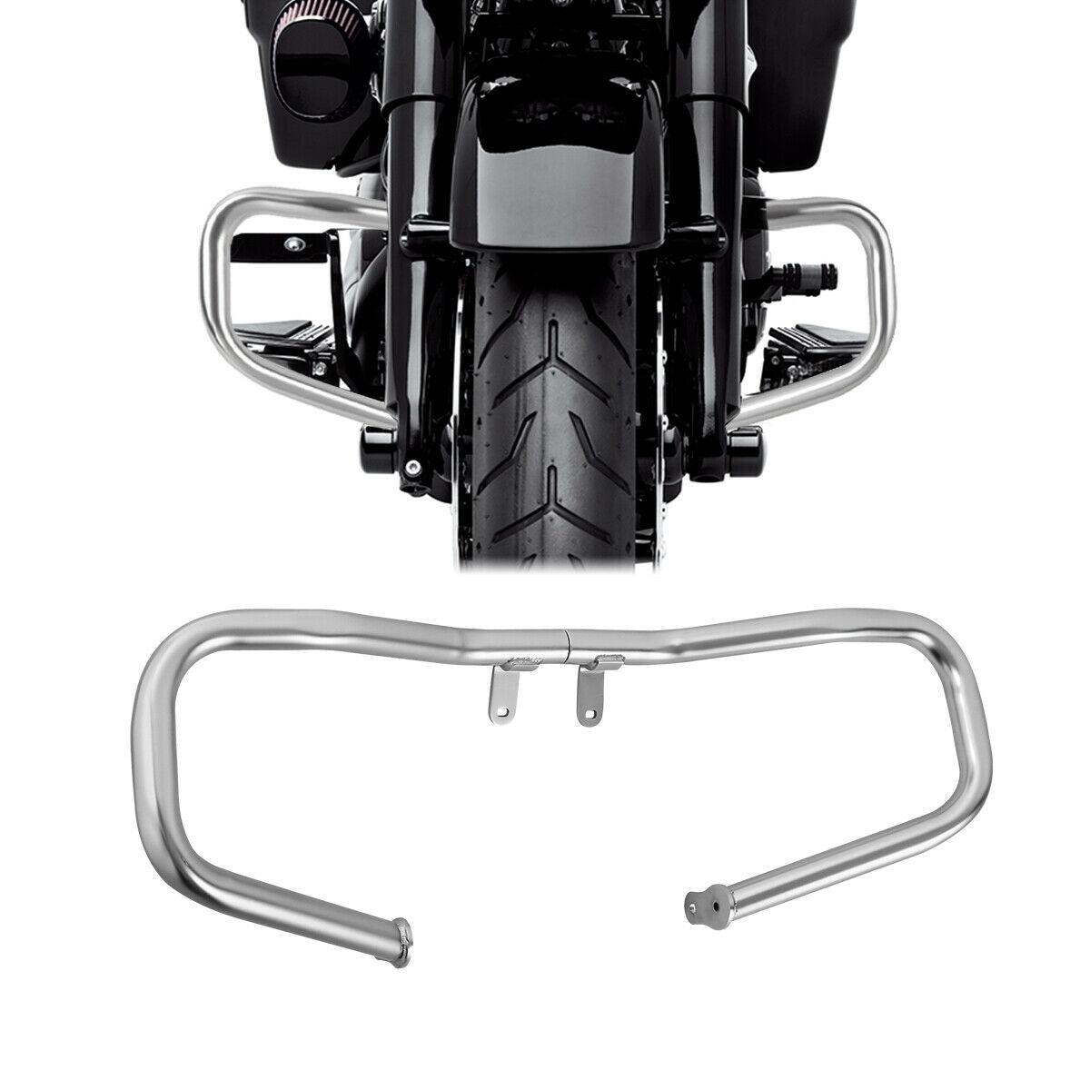 Chopped Engine Guard Highway Crash Bar Fit For Harley Touring FLHX FLH ...