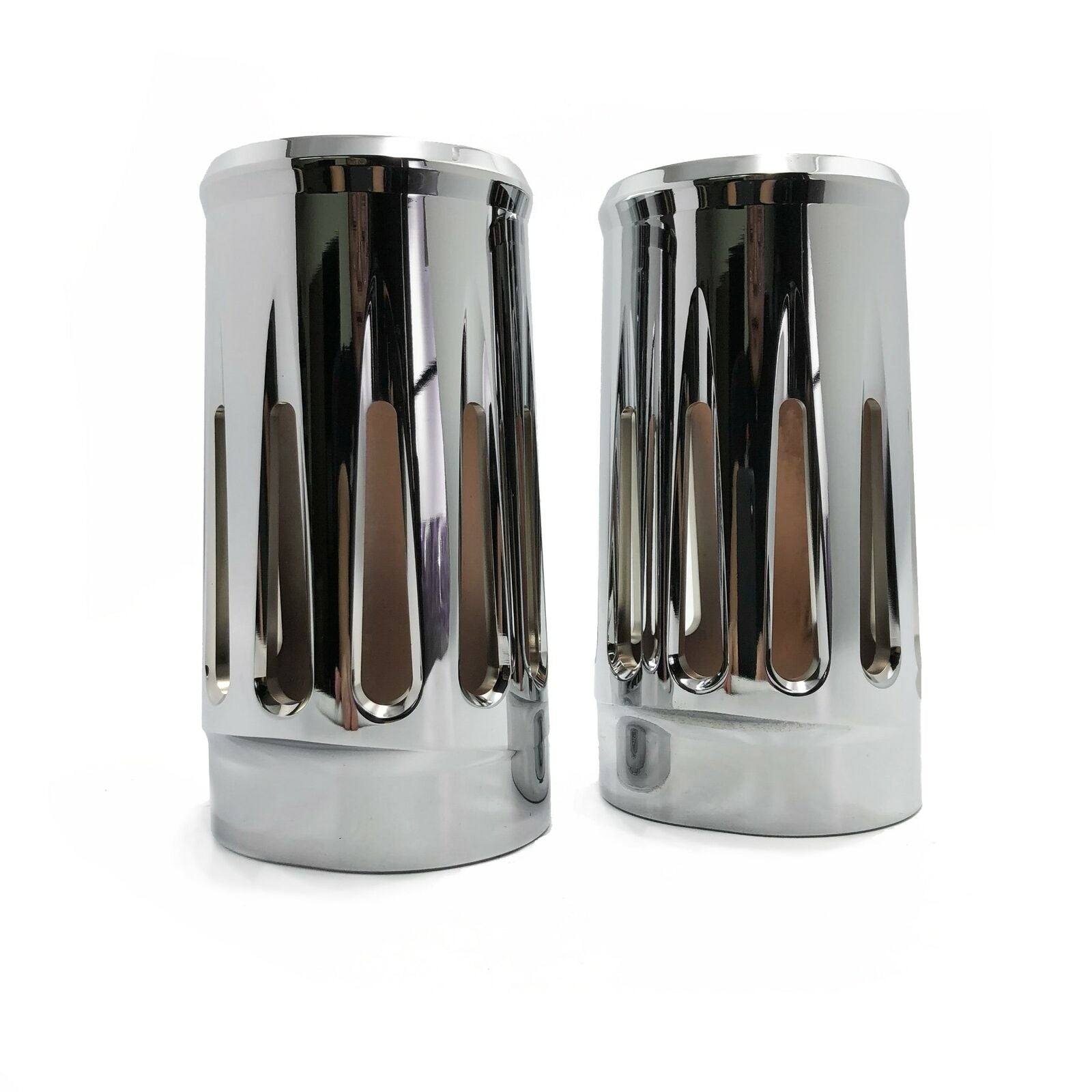 US Deep CNC Cut Fork Boot Set Slide Cow Bells For Harley Street Glide ...