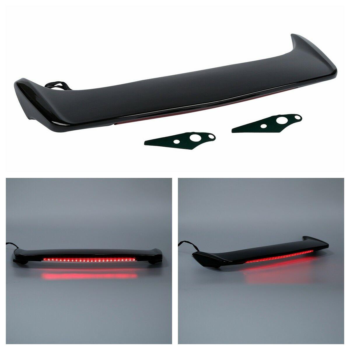 Black Trunk Spoiler w/ Red LED Brake Light Fit Honda Goldwing GL 1800 ...