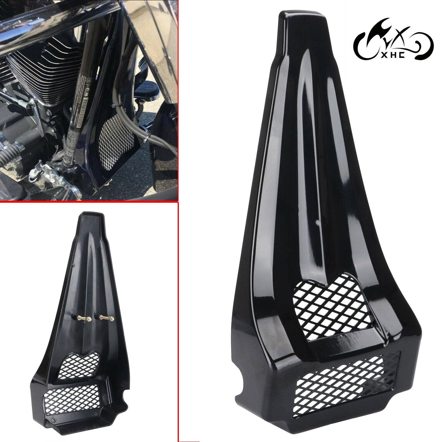 Vivid Black Stretched Chin Spoiler Scoop For Harley Road Street Glide ...