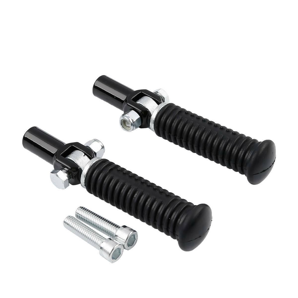 Black Passenger Footpeg Pegs Clevis Support Mount Fit For Harley Softa ...