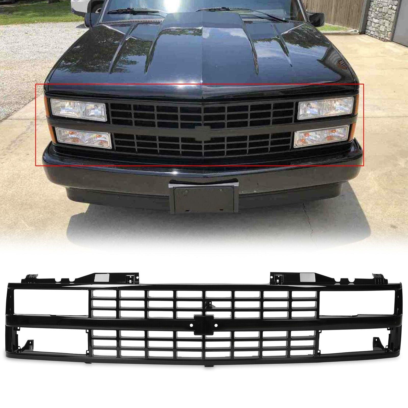 Glossy Black Painted Front Grille For 1988-93 Chevrolet C1500 K1500 89 ...
