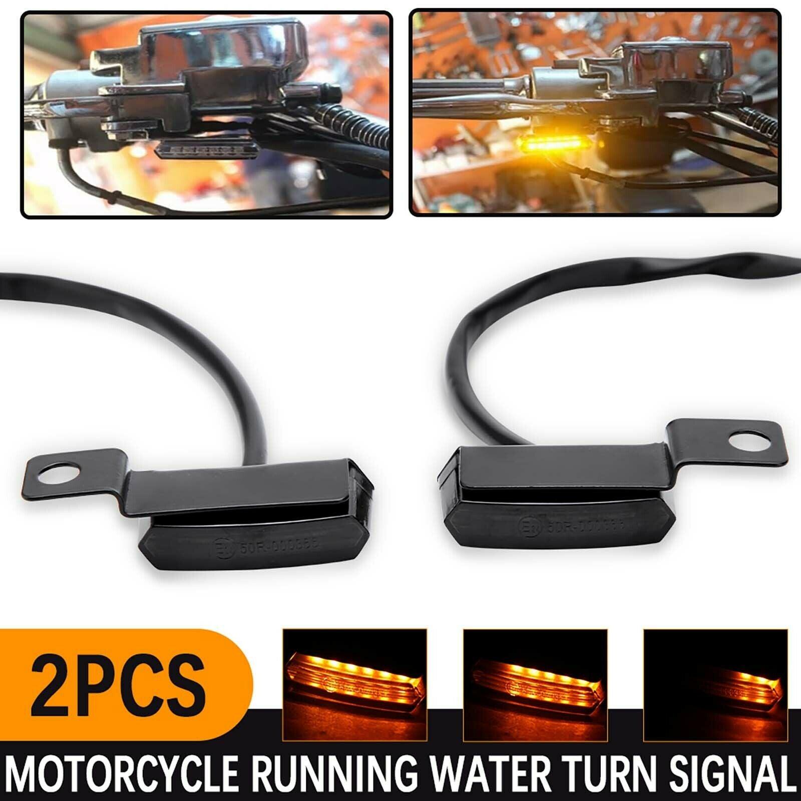 LED Turn Signals Flowing Handlebar Marker Light For Harley Sportster X ...